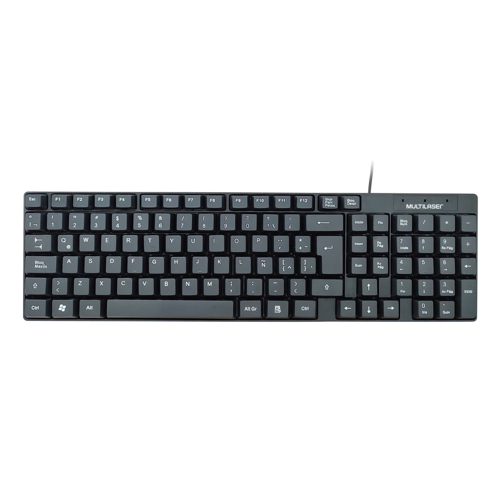 TECLADO BASICO SLIM PRETO USB- Multilaser | Macrotel